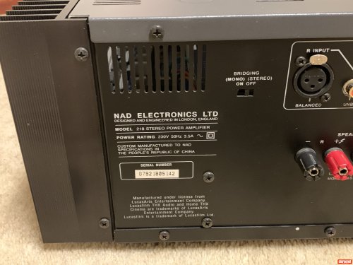NAD Electronics 218 THX Power Amplifier - Power Amplifiers - StereoNET