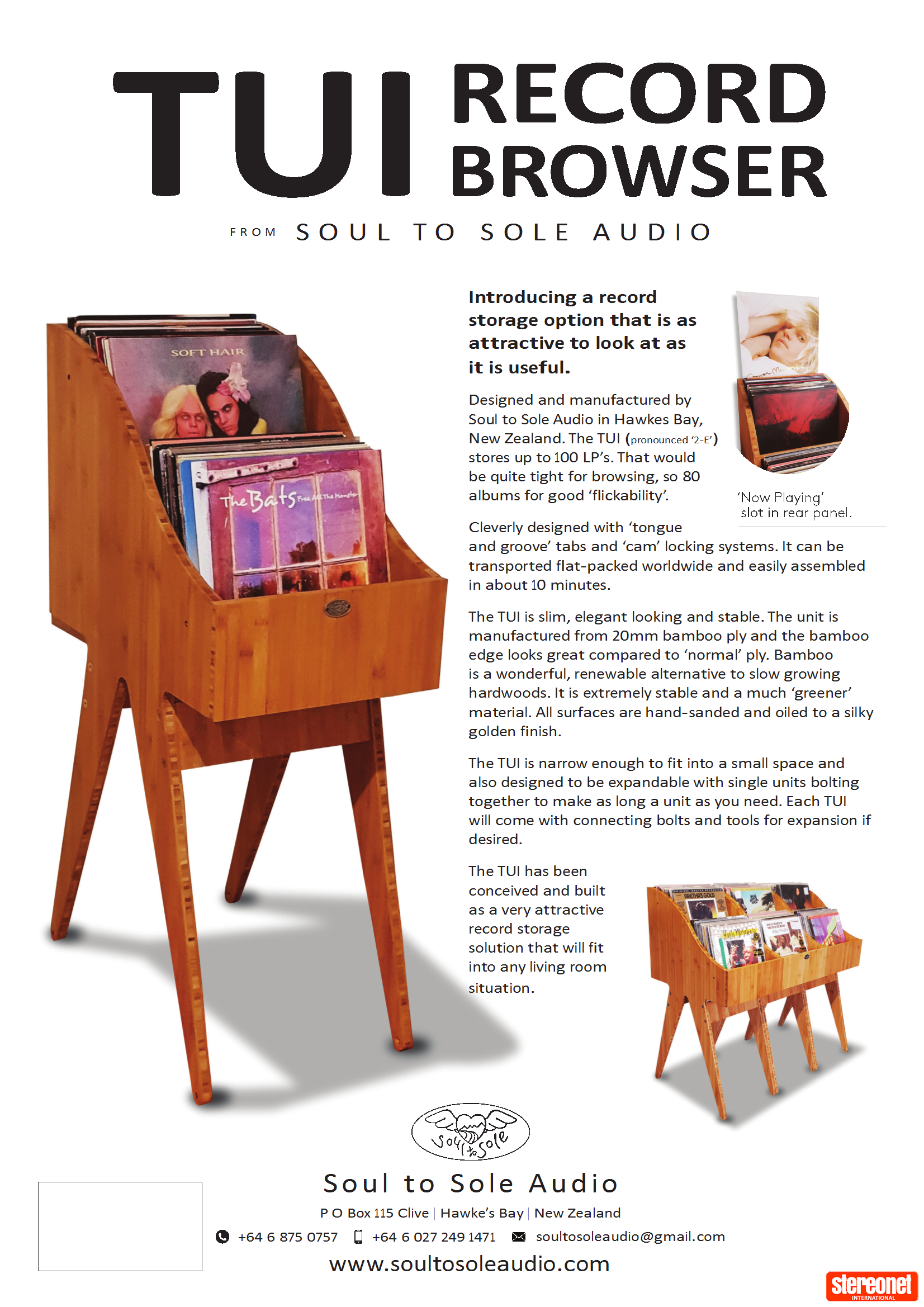 Soul to Sole Audio TUI Record Storage - Racks & Cabinets - StereoNET