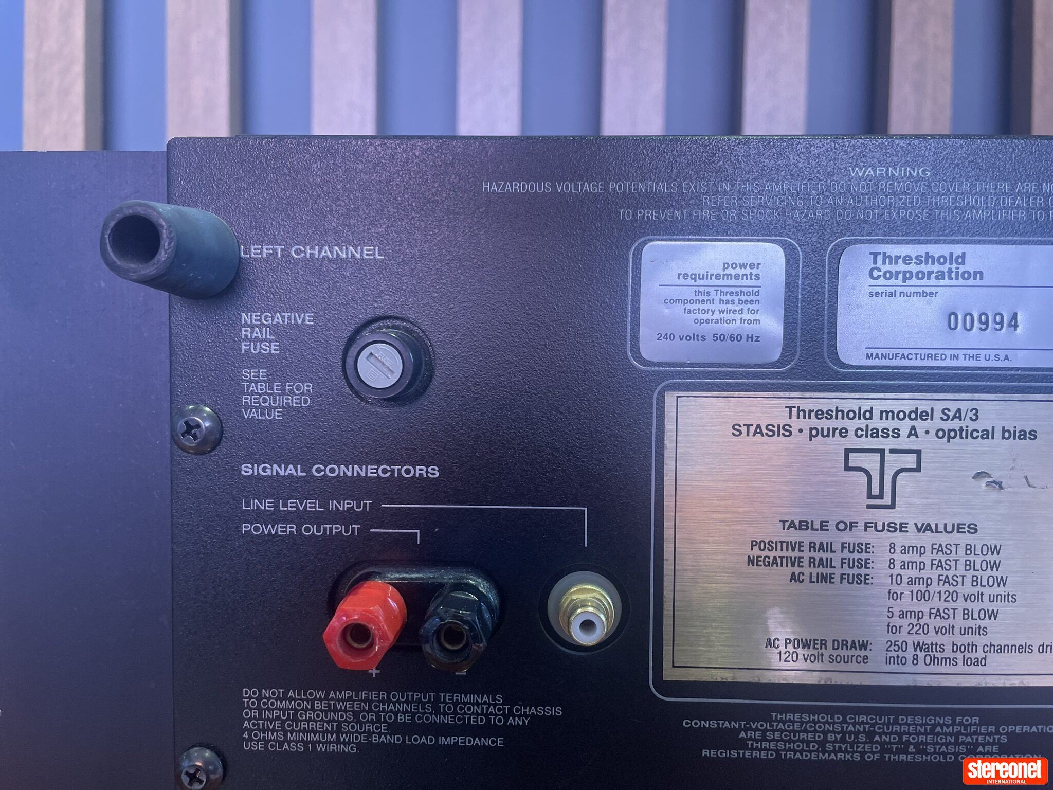 Threshold SA3 Power Amplifier - Power Amplifiers - StereoNET