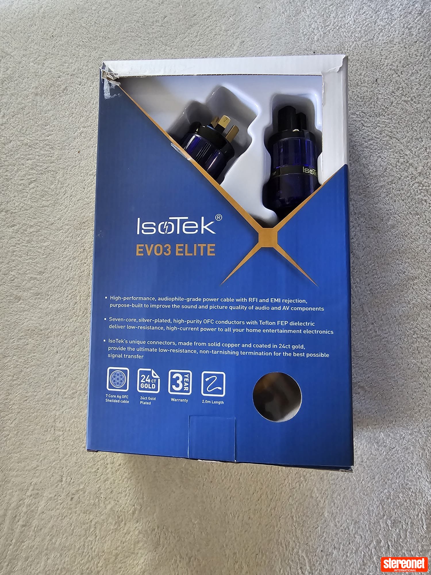 IsoTek EVO3 Elite C15 Power Cable - Power Cables - StereoNET