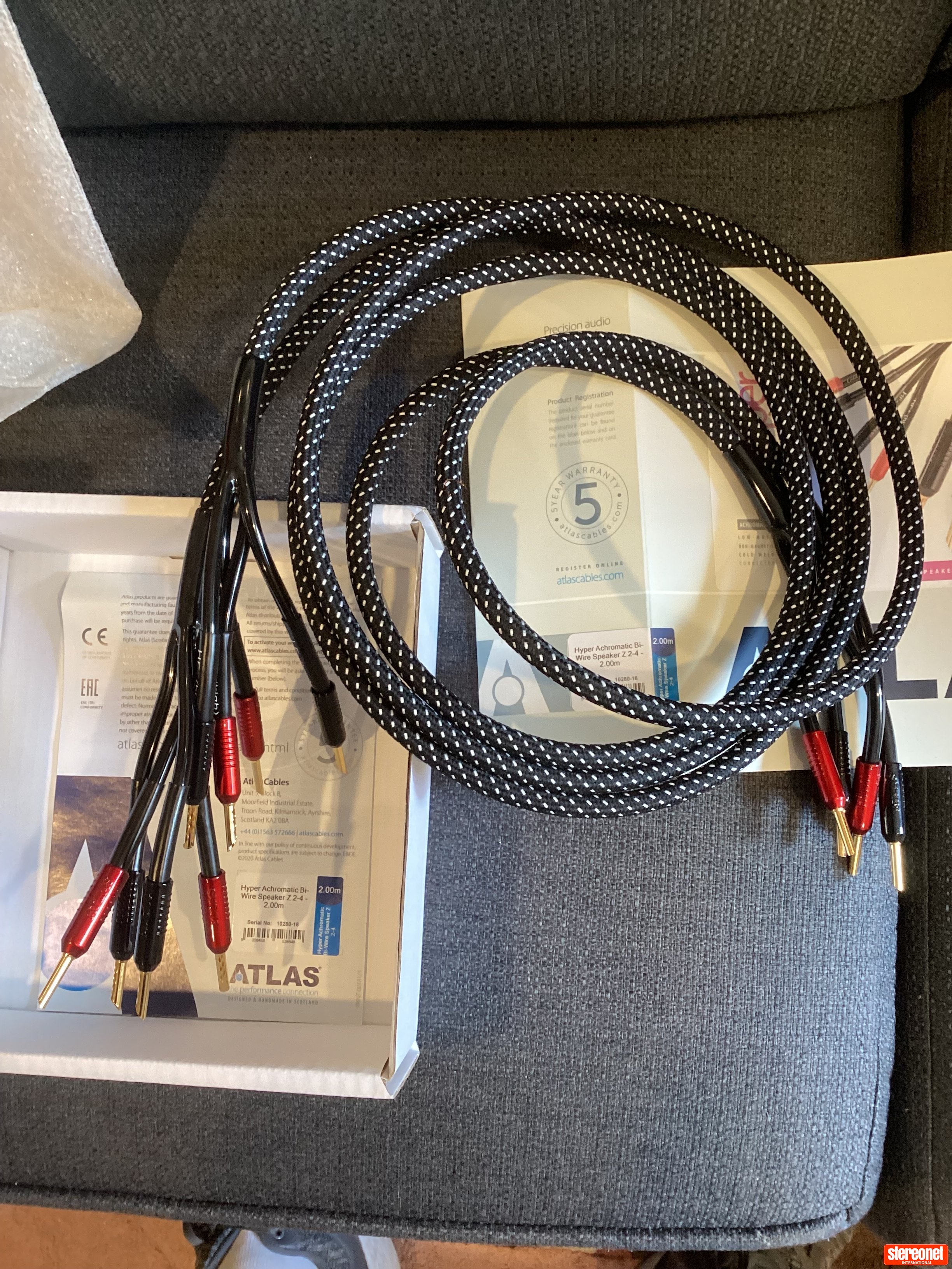 Atlas Cables Hyper Achromatic Speaker Cables - Speaker Cables - StereoNET
