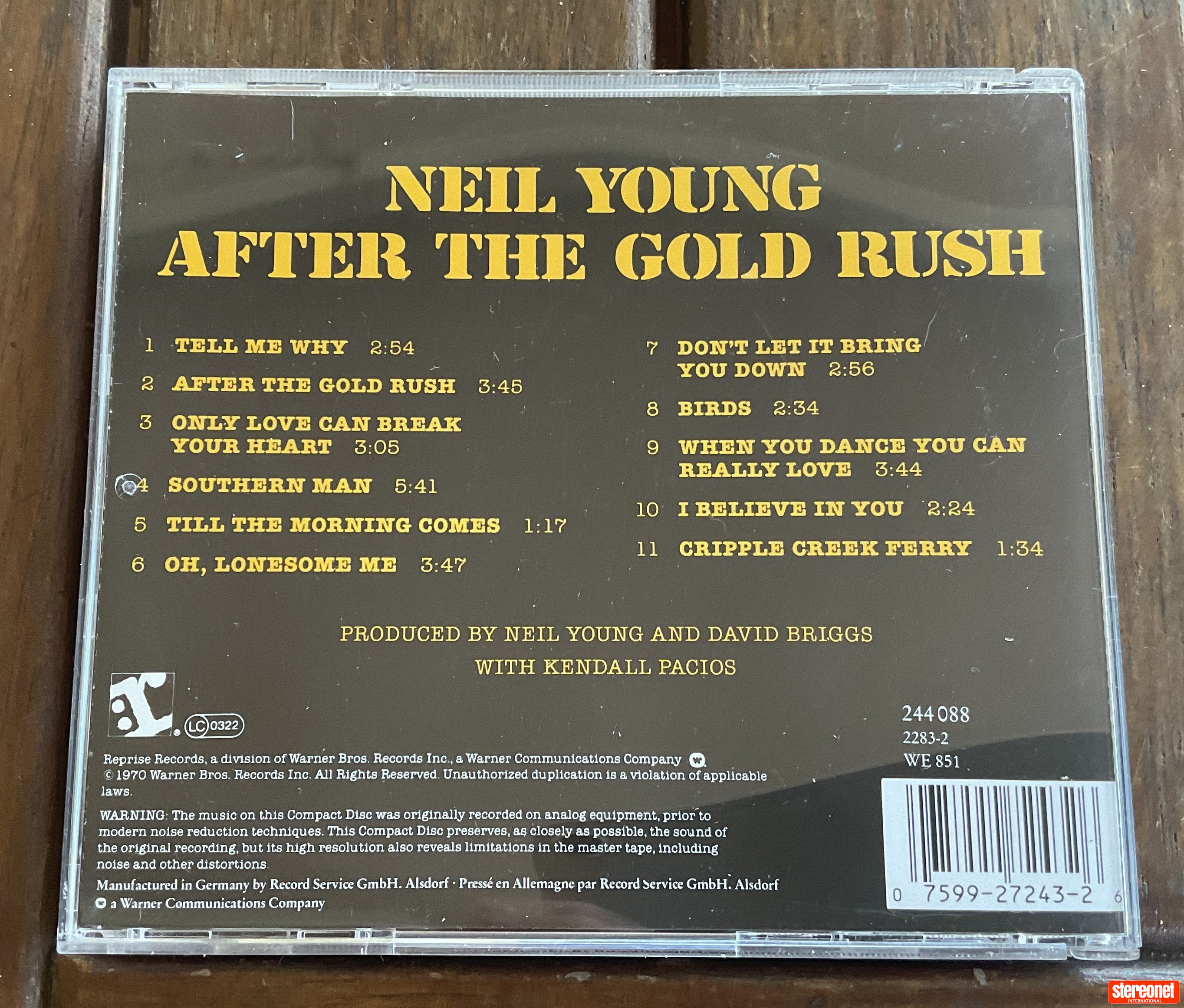 Neil Young "Harvest" and "After the Gold Rush" CD - CD / SACD - StereoNET