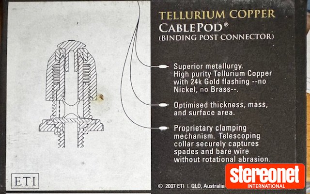 ETI Research Cablepod Binding Posts - Cable Accessories - StereoNET
