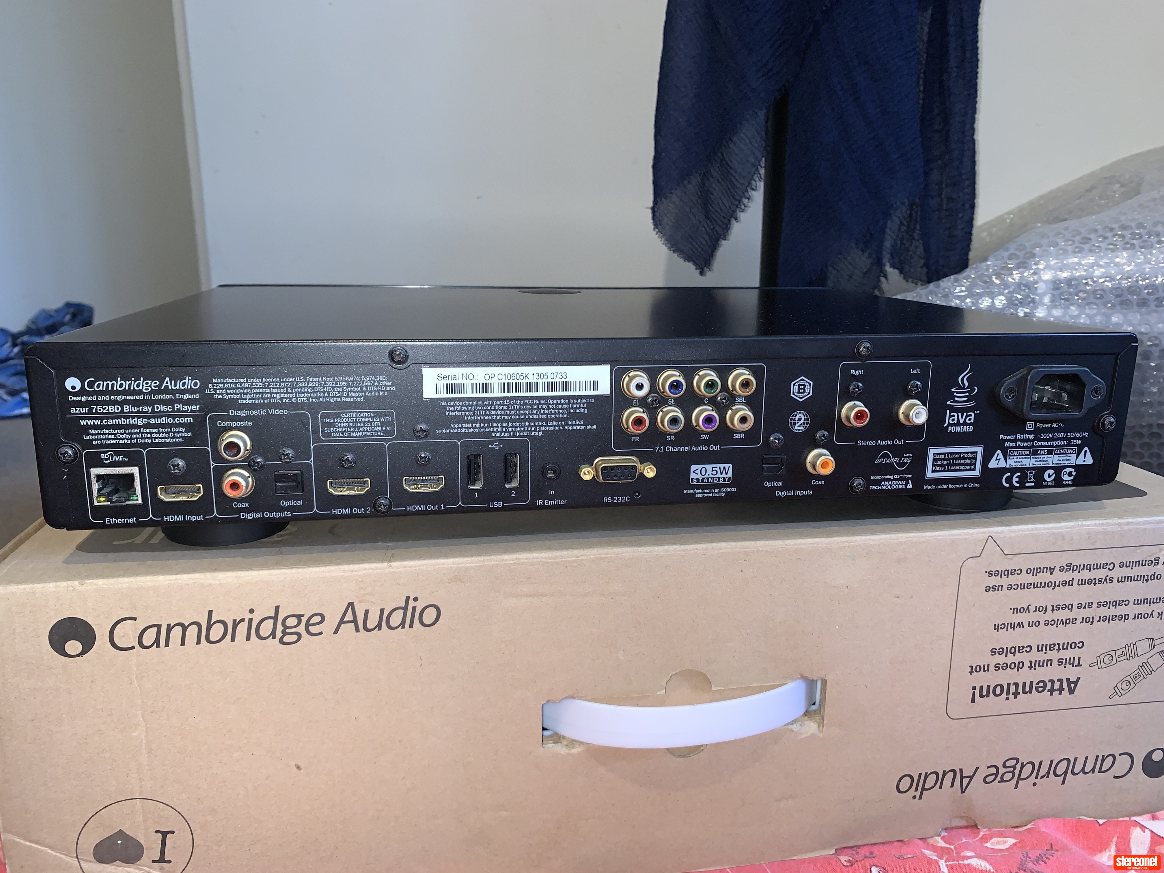 Cambridge Audio Azur 752BD Blu-ray Player - DVD / Blu-ray / Streaming ...