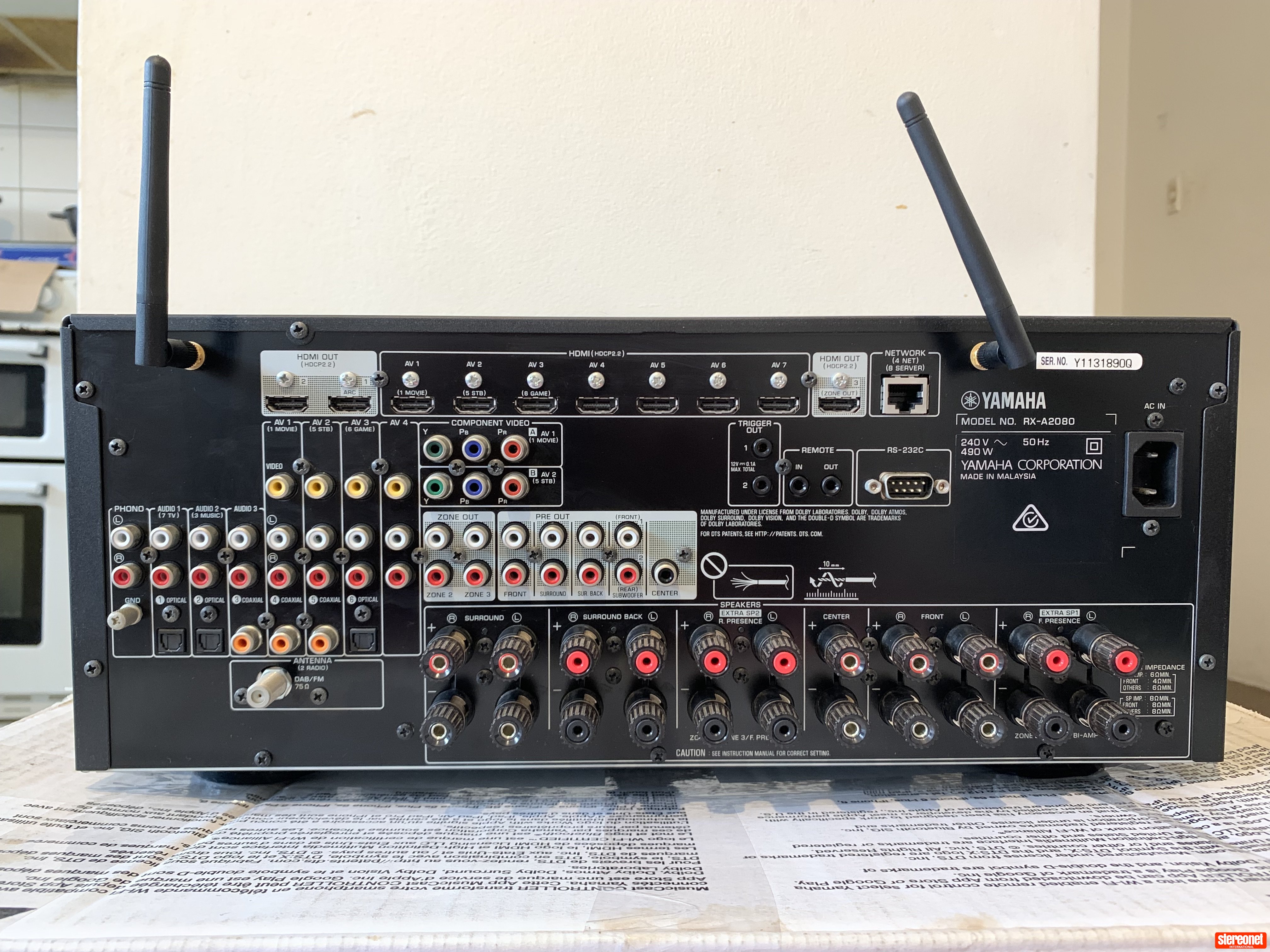 Yamaha AVENTAGE RX-A2080 AV Receiver - AV Receivers & Processors - StereoNET