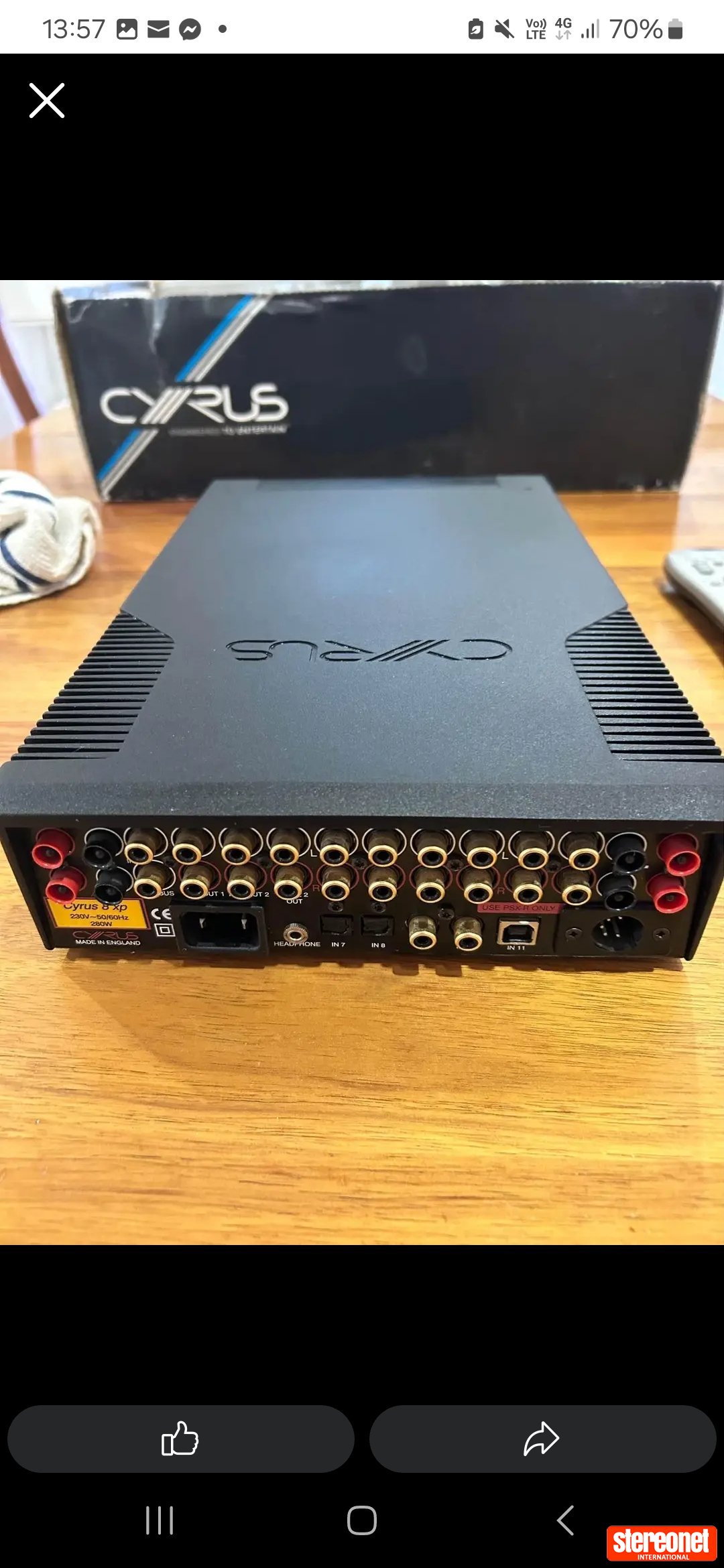 Cyrus 8xp Integrated Amplifier (Solid State) - Integrated Amplifiers ...