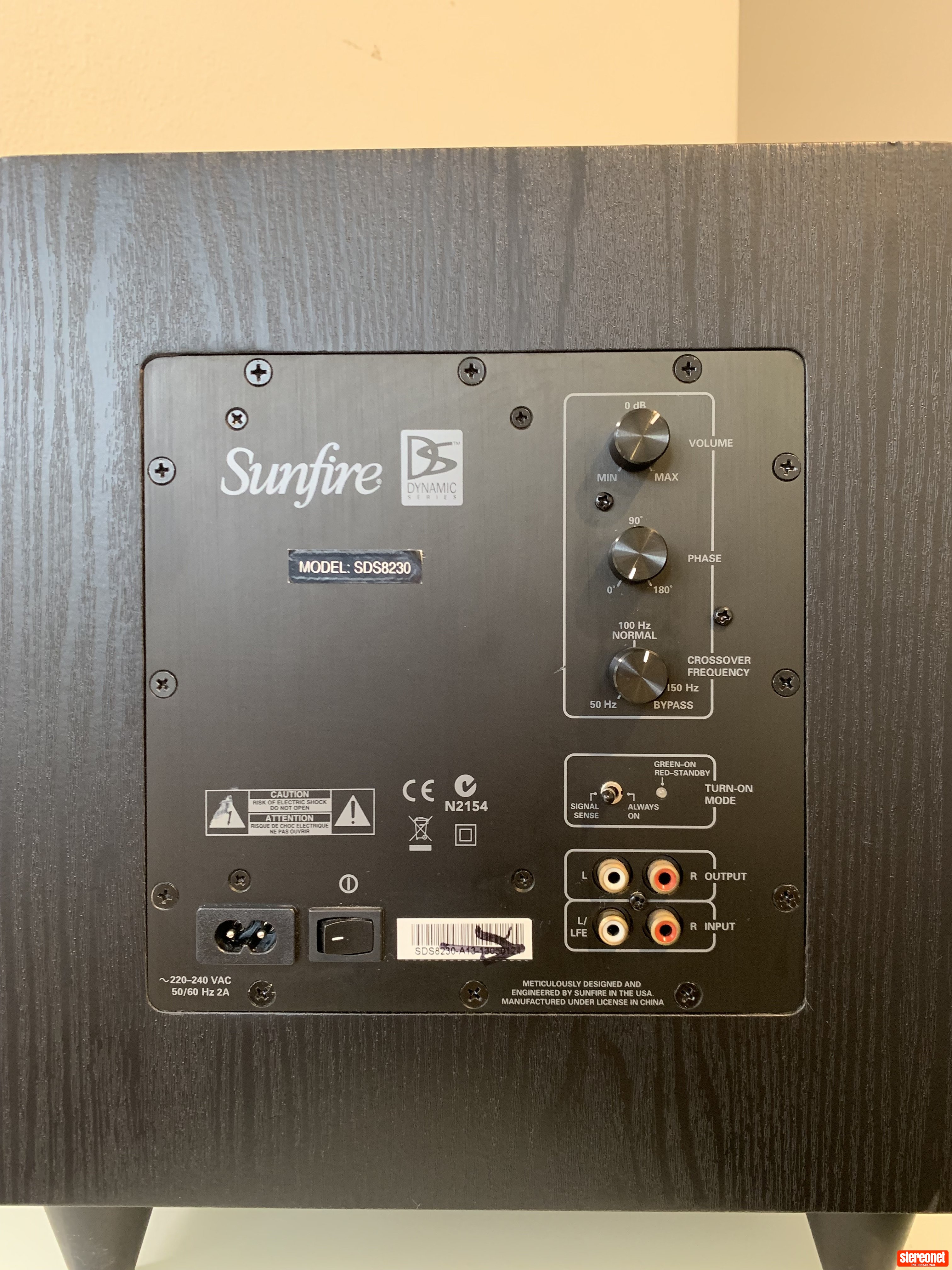 Sunfire SDS8 Dynamic Series Subwoofer (Active / Powered) - Subwoofers ...