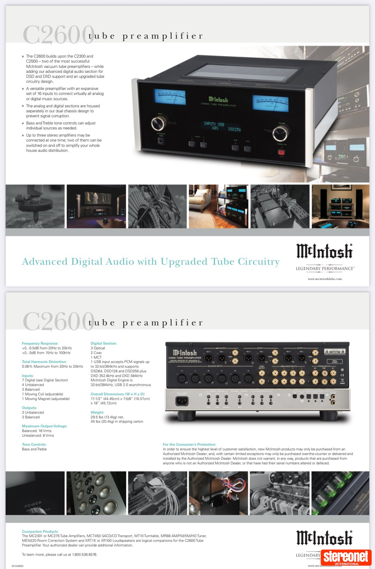 McIntosh C2600 Pre Amplifier - Pre Amplifiers - StereoNET